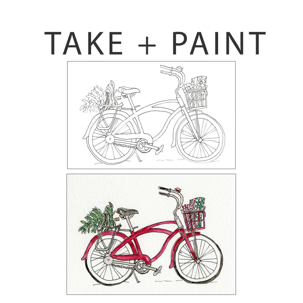 Christmas Bike Take+Paint | Tamery Stafford