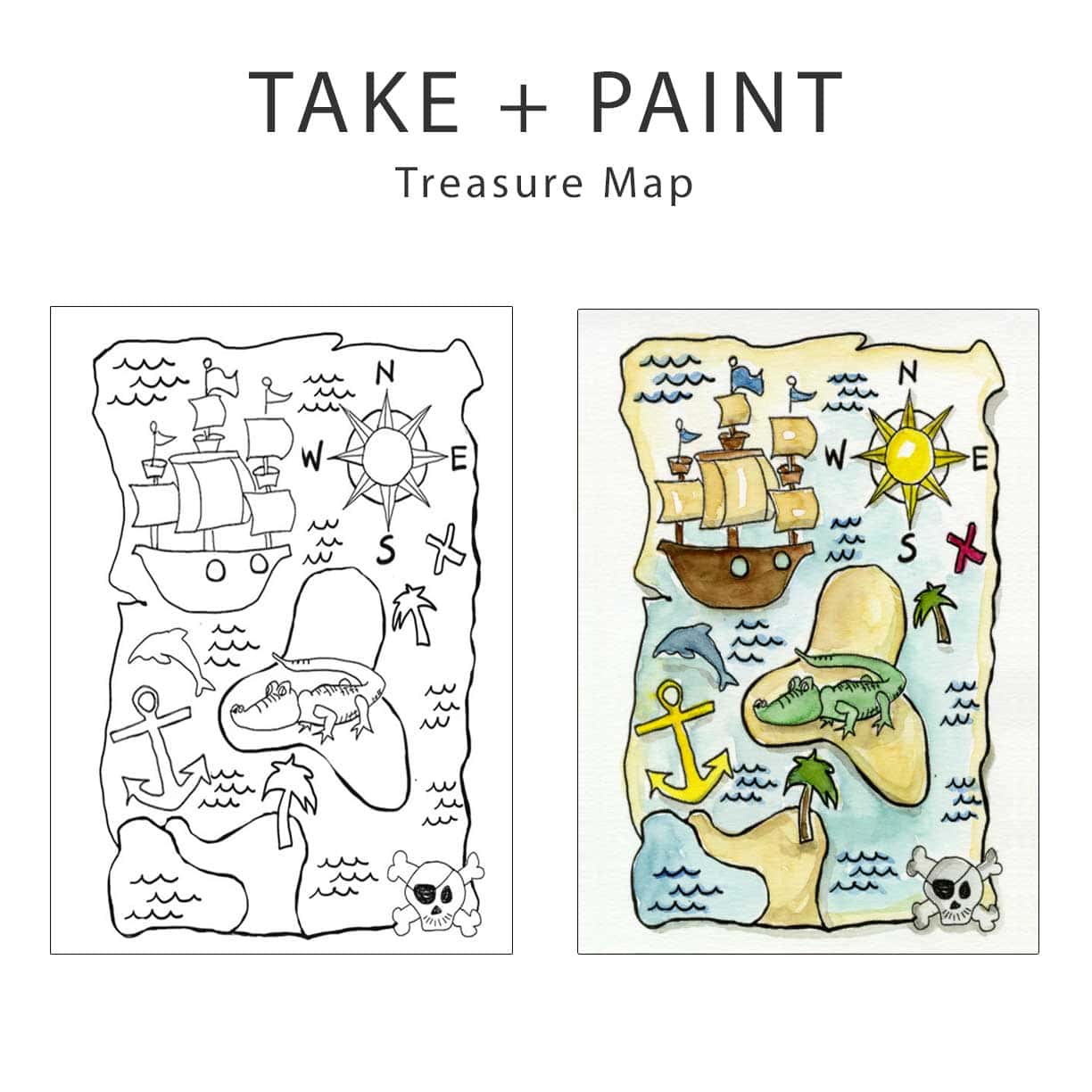 Treasure Map Take+Paint | Tamery Stafford